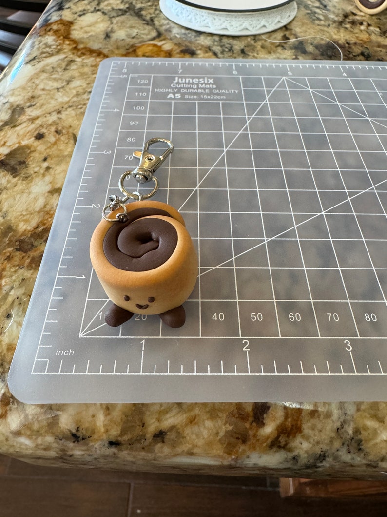 Polymer Clay Jellycat Cinnamon Roll Keychain - Etsy