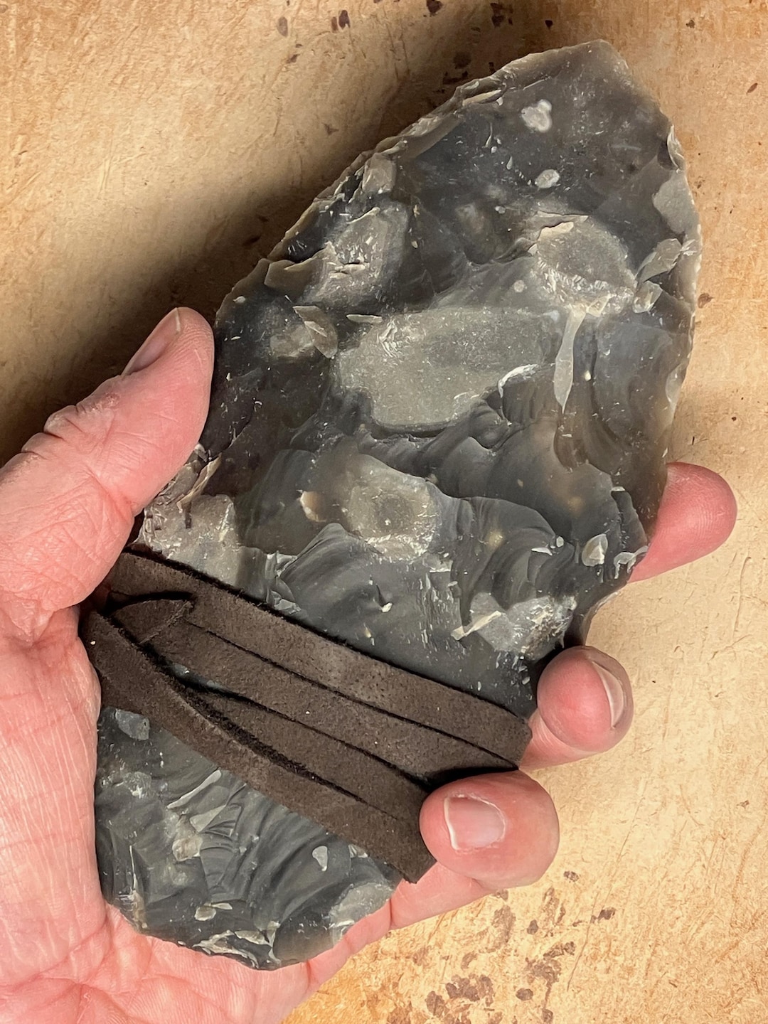 Stone Age Oversize Dagger, Knapped With Prehistoric Techniques (made to ...