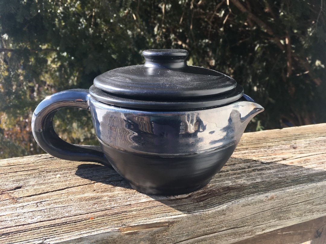 Antique Pewter and Satin Black Shaving Scuttle With Lid - Etsy