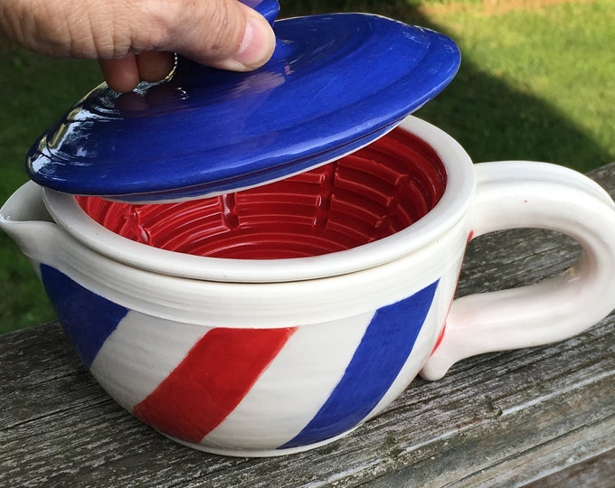 Barber Pole Shaving Scuttle With Lid - Etsy