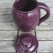 Large Covered Mug Purple - Etsy