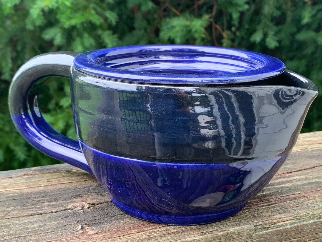 Shaving Scuttle, Navy and Black - Etsy