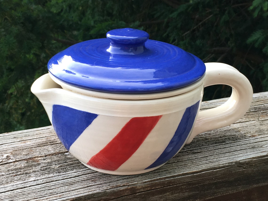 Barber Pole Shaving Scuttle With Lid - Etsy