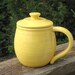 Large Covered Mug, Yellow - Etsy