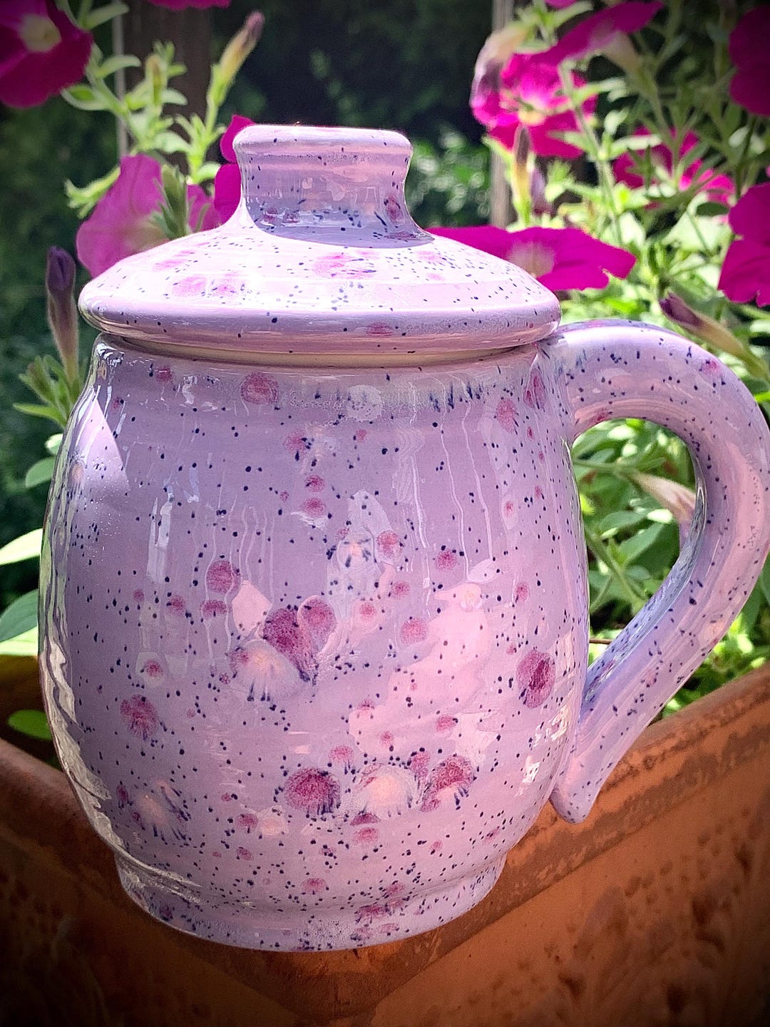 Large Covered Mug, Light Purple - Etsy
