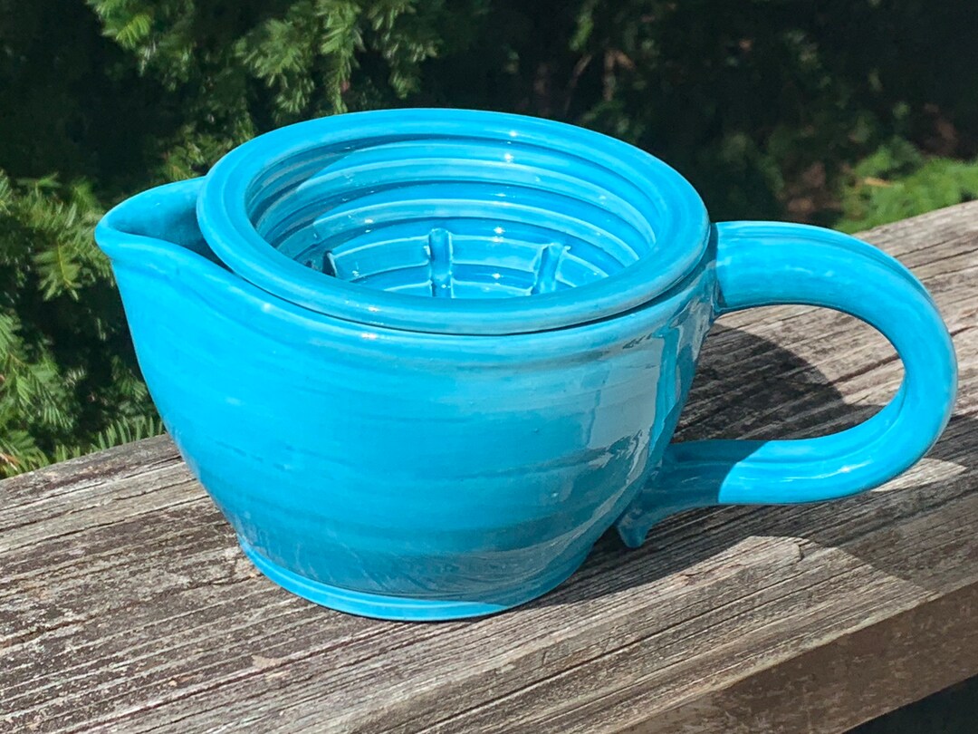 Caribbean Blue Shaving Scuttle - Etsy UK