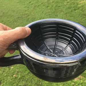 Shaving Scuttle, Antique Pewter and Satin Black - Etsy