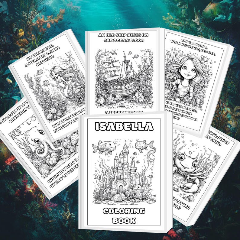 Isabella Coloring Pages Personalized Digital Download Custom Name ...