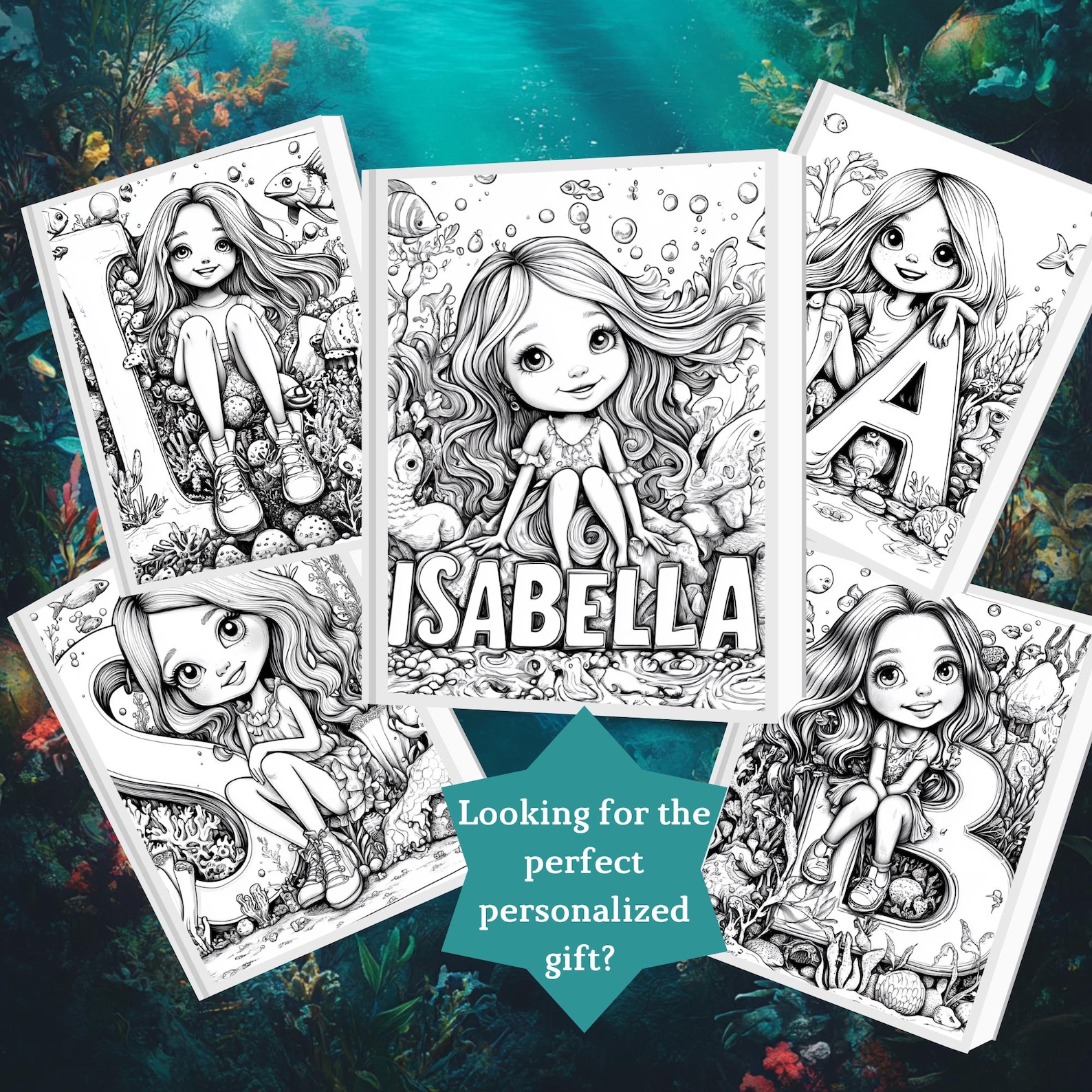 Isabella Coloring Pages Personalized Digital Download Custom Name ...