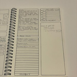 Customizable Character Sheet Stencil Notebook & Pen Included 3D Printed ...