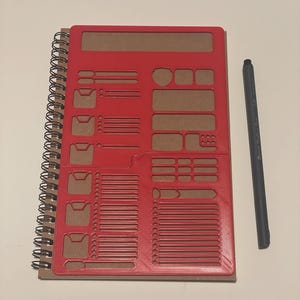 Customizable Character Sheet Stencil Notebook & Pen Included 3D Printed ...