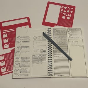 Customizable Character Sheet Stencil Notebook & Pen Included 3D Printed ...