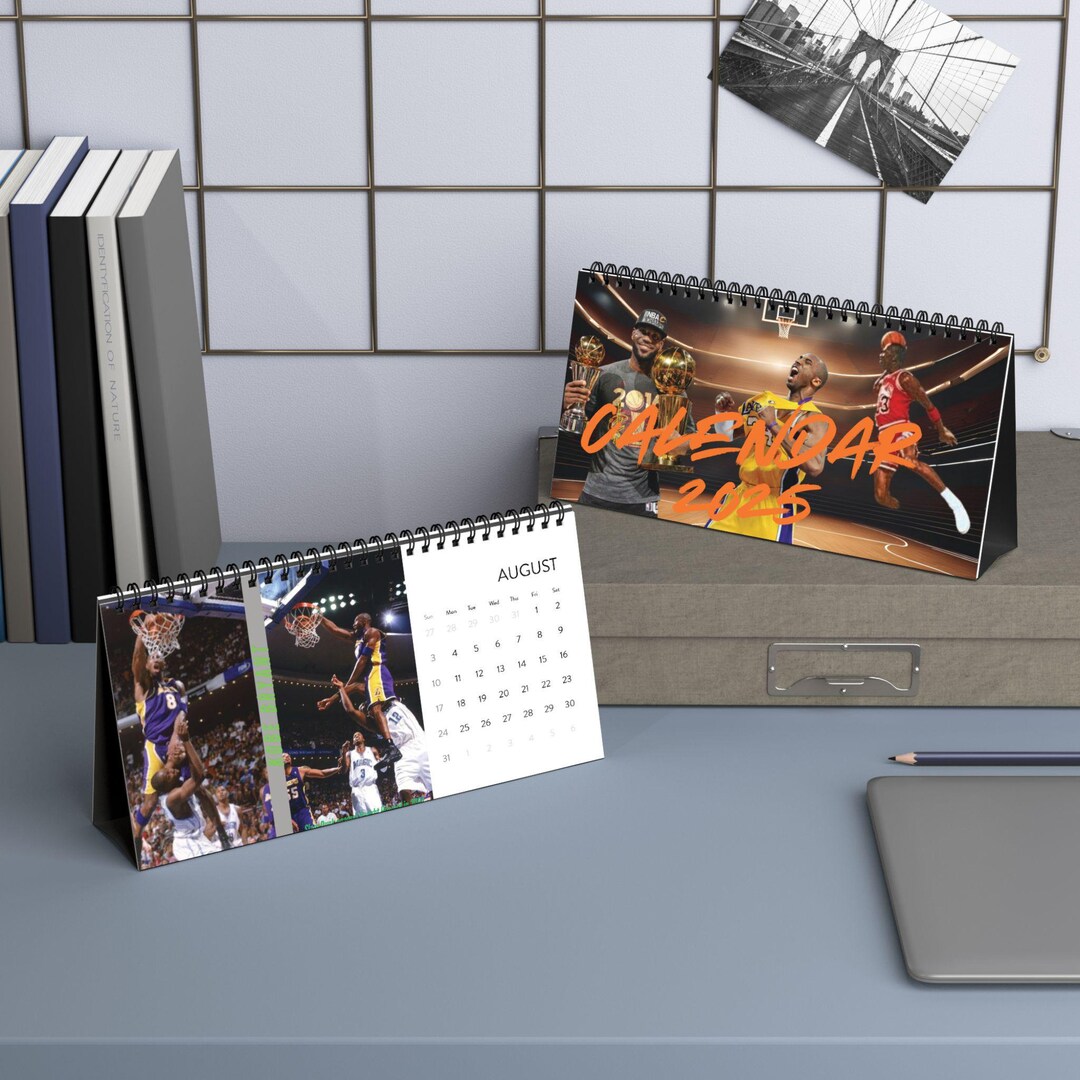 NBA Greats Desk Calendar 2025 Michael Jordan, Kobe Bryant, Lebron James ...