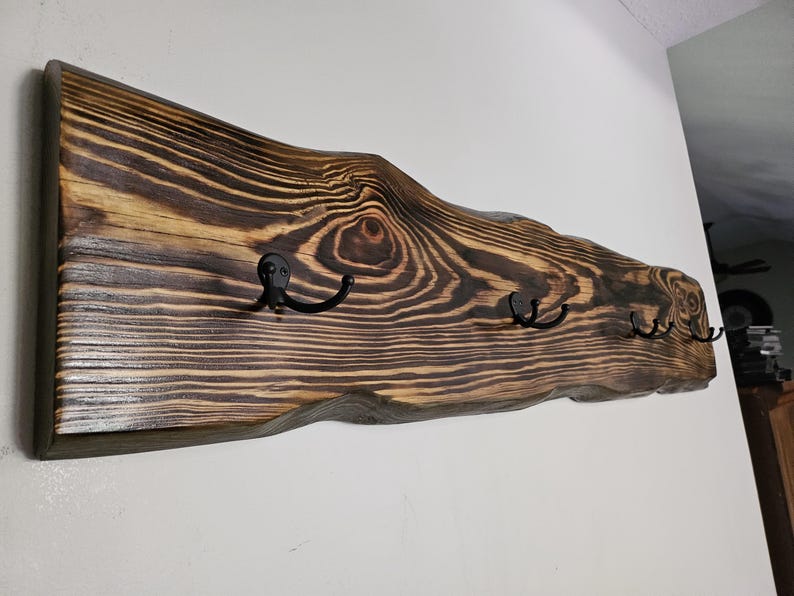 Live Edge Farmhouse Key/coat Hanger - Etsy