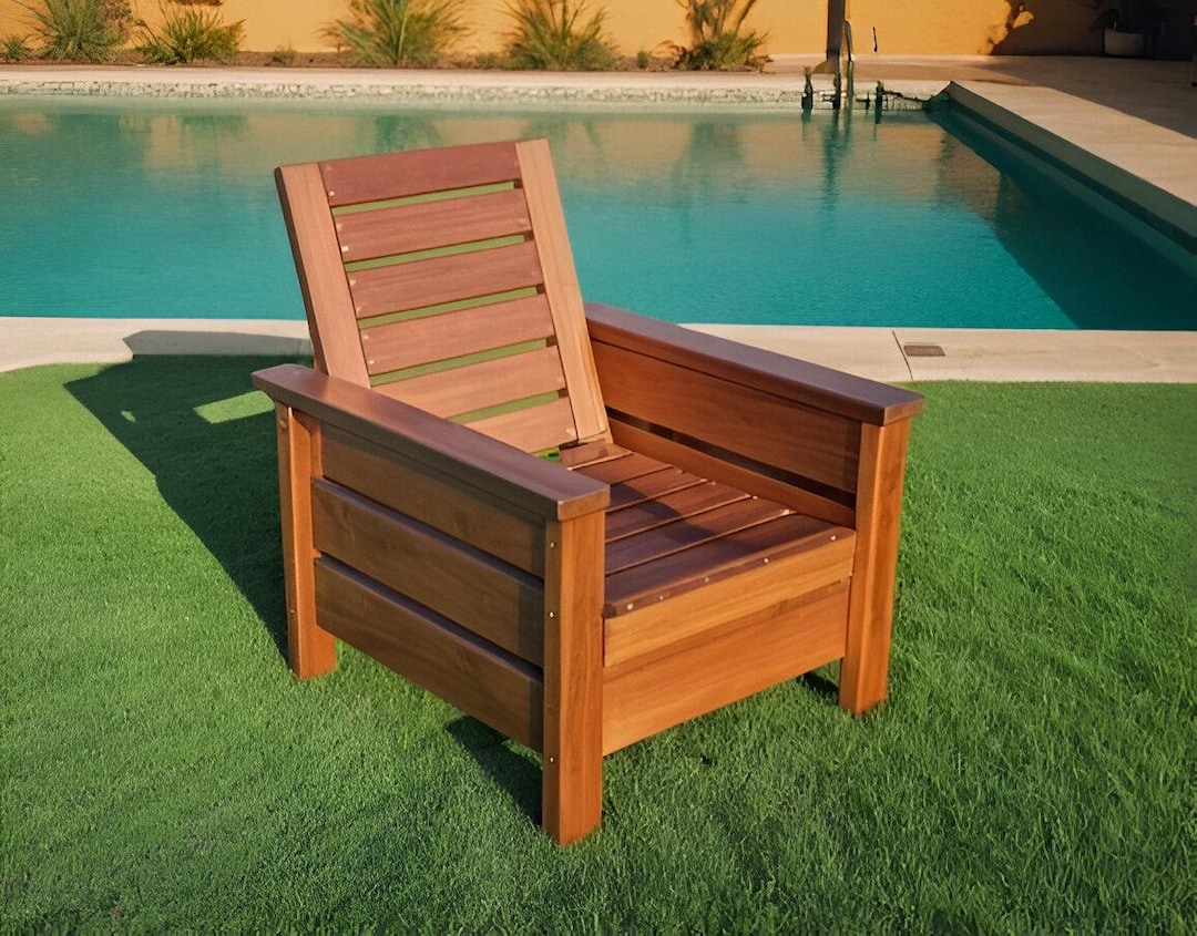 DIY Wood Outdoor Chair Plans | Modern Patio Furniture Build Guide (PDF ...
