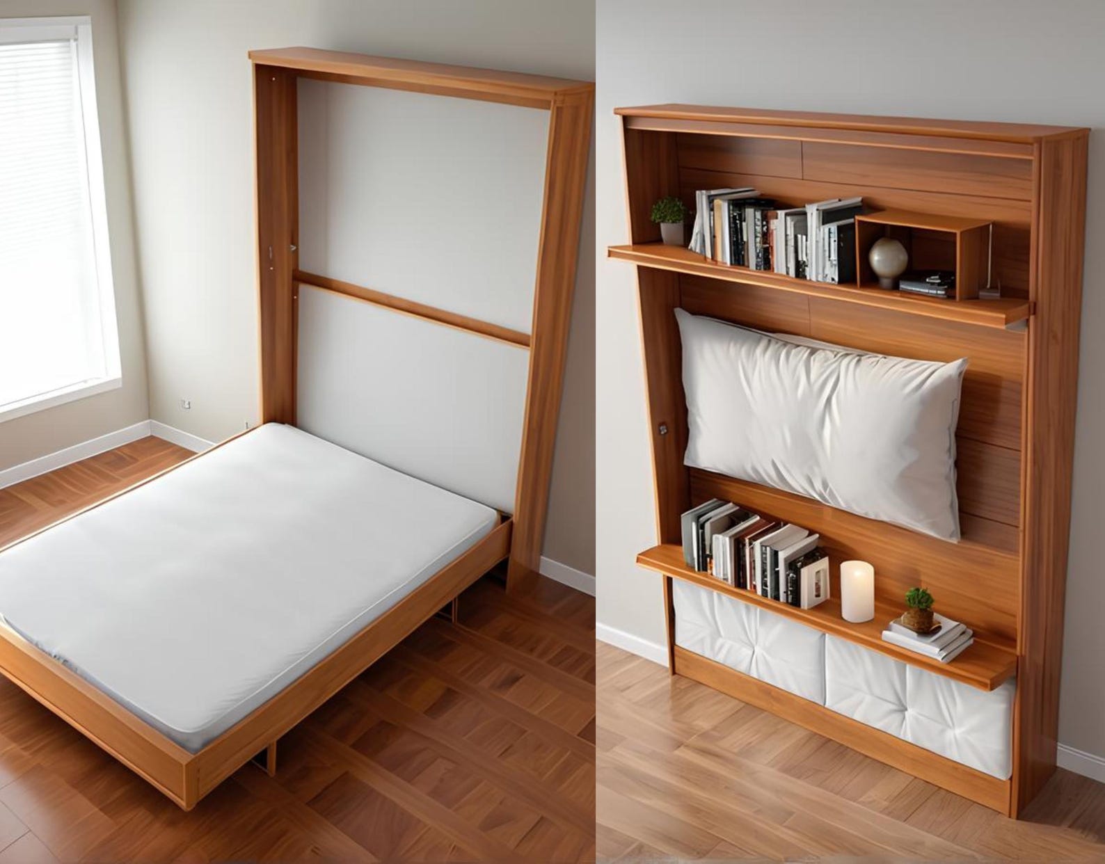 DIY Queen Murphy Bed Build Plan: Space Saving (PDF File) - Etsy