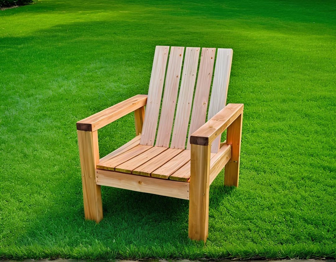 Modern Chair Build Plan, Woodworking Plans, Outdoor Chair Plan, Patio ...