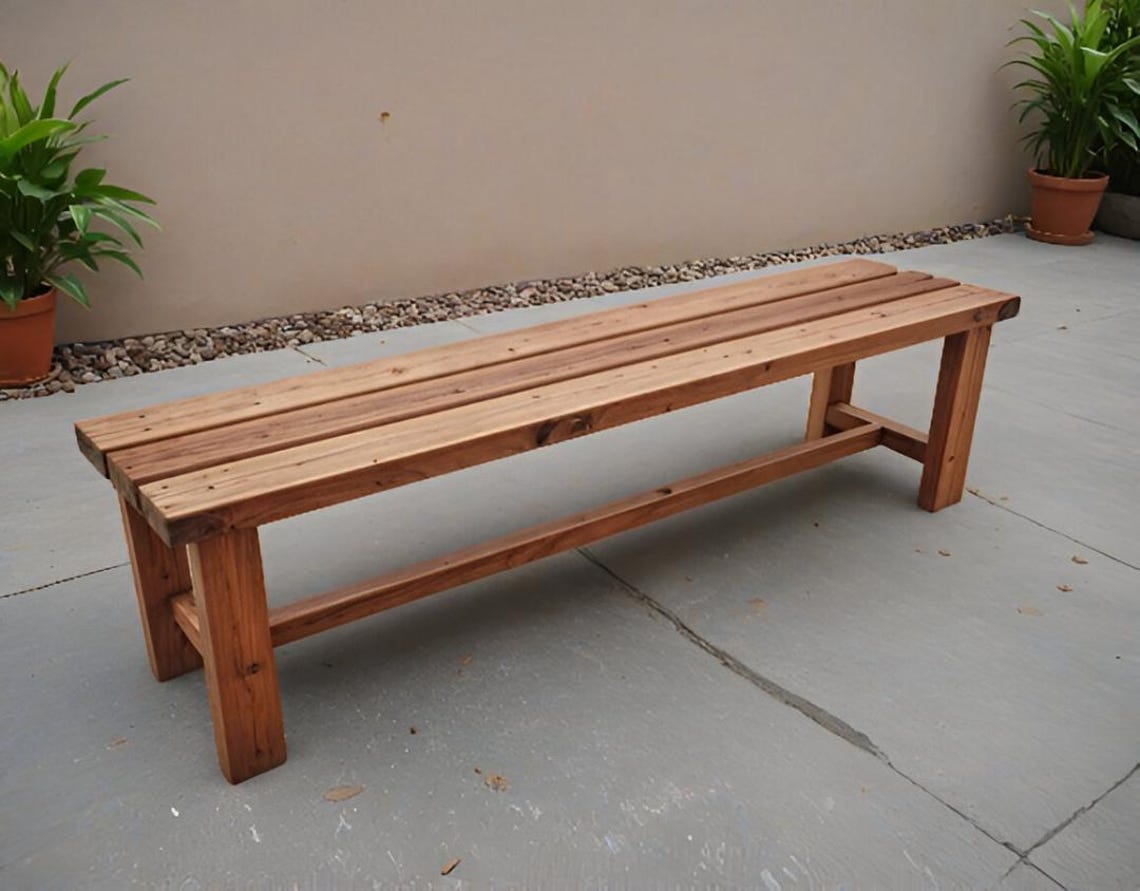 Simple Outdoor Bench Build Plan: DIY Woodworking (PDF File) - Etsy
