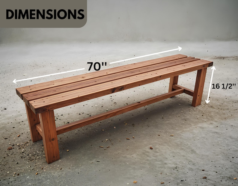 Simple Outdoor Bench Build Plan: DIY Woodworking (PDF File) - Etsy