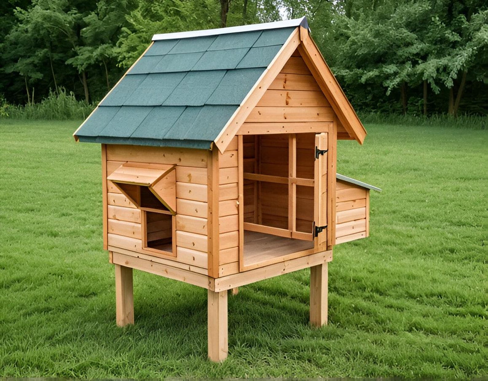 4x4 Chicken Coop Plan, Woodworking Plans, Coops Plan_ PDF Download - Etsy