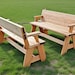DIY Convertible Picnic Table Plans | Bench to Table Woodworking Build ...