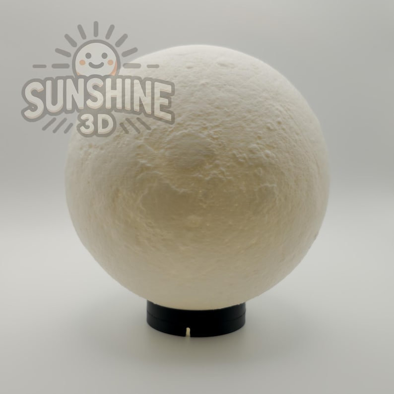 3D Printed Moon Lamp, NASA Lunar Surface, Home Decor Nite Light - Etsy