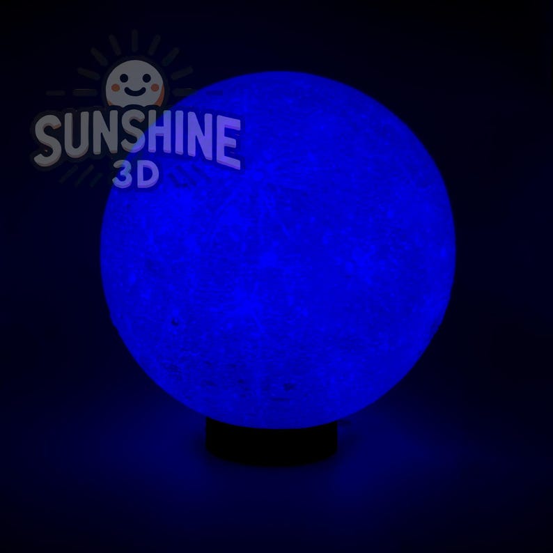 3D Printed Moon Lamp, NASA Lunar Surface, Home Decor Nite Light - Etsy