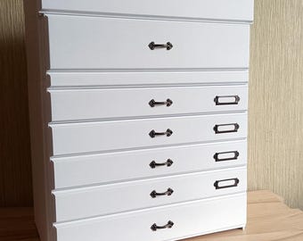 Floss Storage Cabinet for Stitchers in Vintage Style. Thread Drawers ...