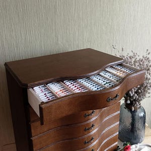 Thread Storage Drawers Chest for Stitchers. Embroidery Wooden Organizer ...