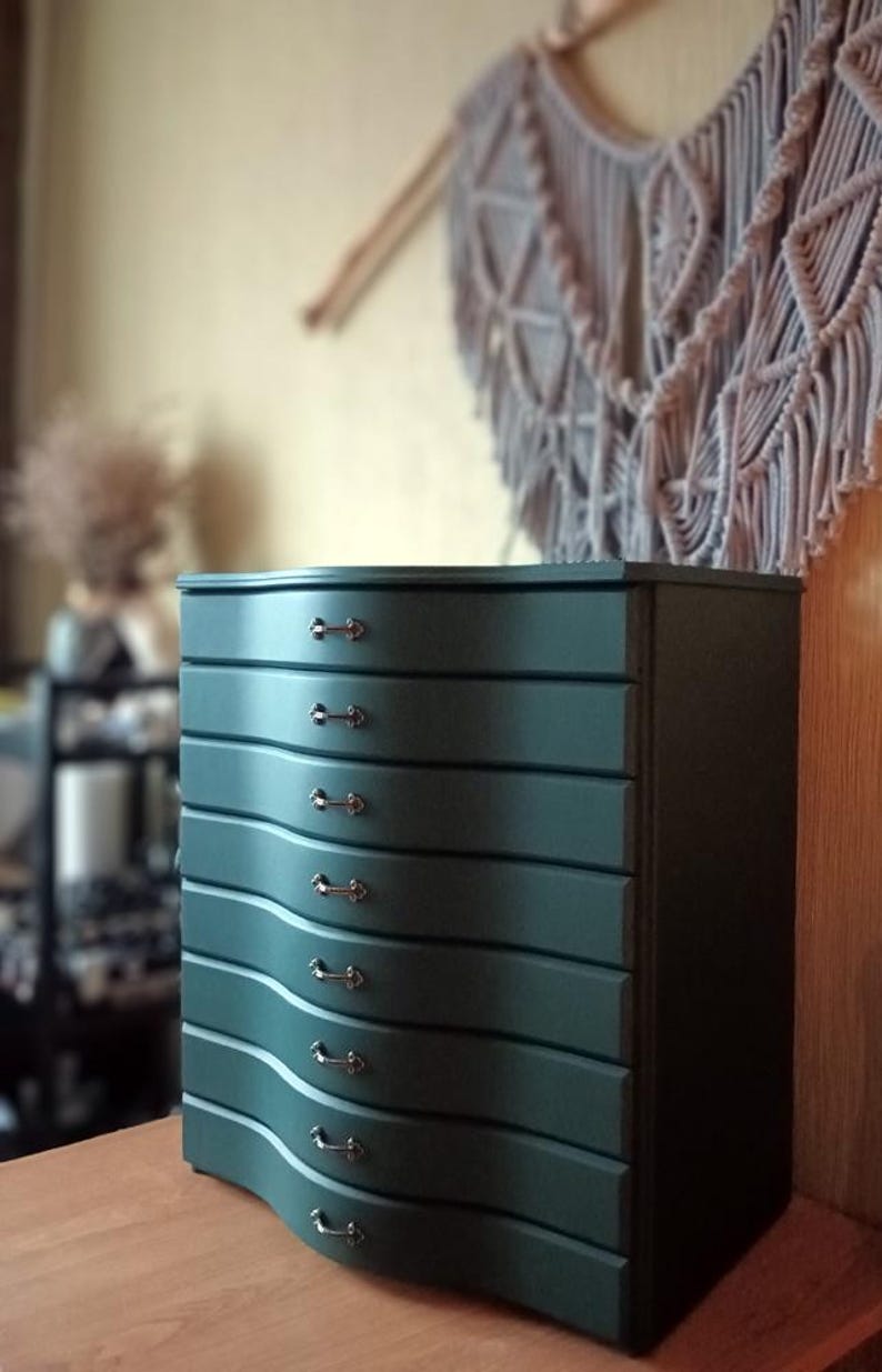 Moss Green Floss Storage Drawers Cabinet for Cross-stitching and ...