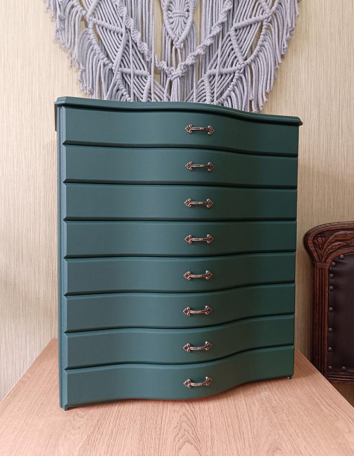 Moss Green Floss Storage Drawers Cabinet for Cross-stitching and ...