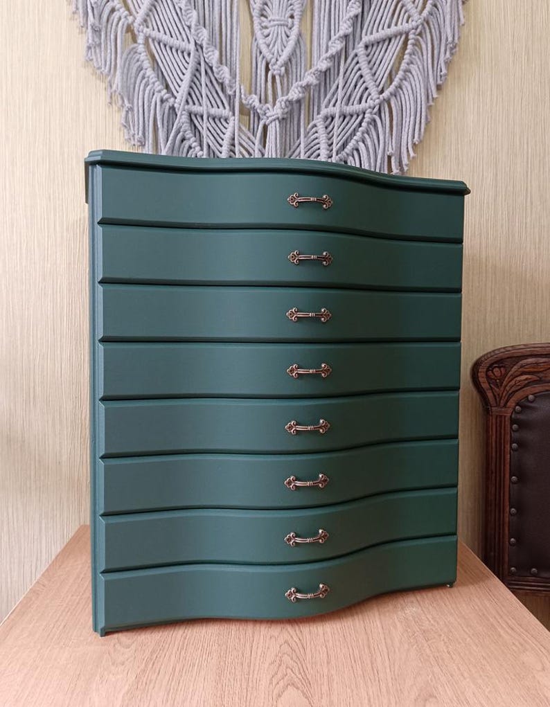 Moss Green Floss Storage Drawers Cabinet for Cross-stitching and ...