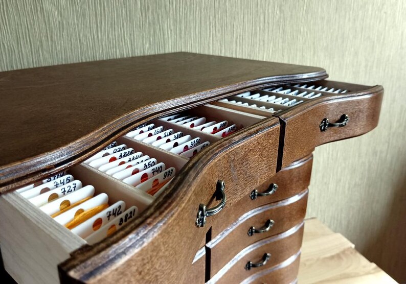 Concave Drawers Floss Storage Cabinet. Double-sided Embroidery ...