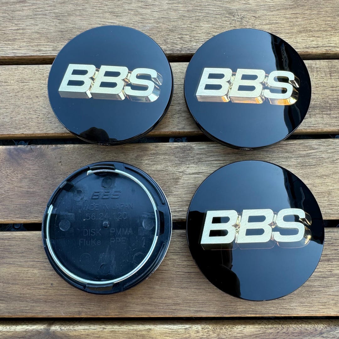 BBS Emblem Logo Black / Gold 70mm 3D 56.24.120 BBS Ch Lm Ch-r Ck Cs Cx ...