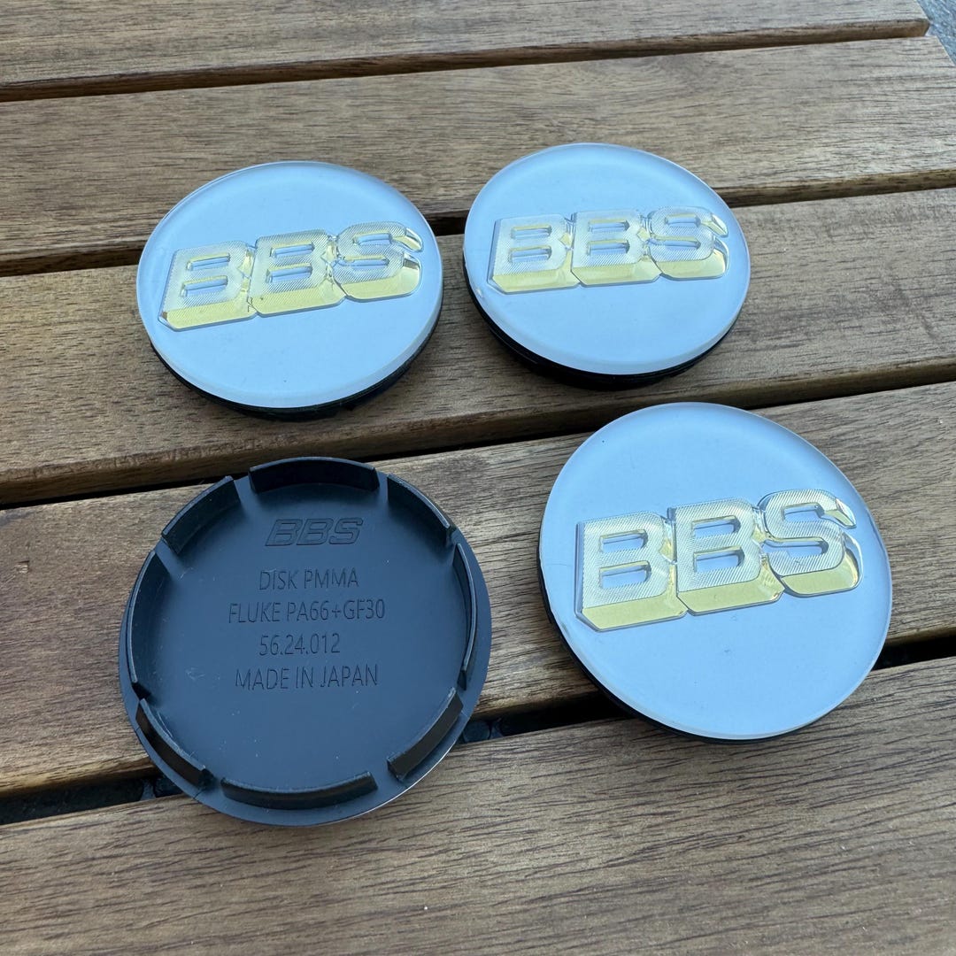 BBS LM Rs771 Emblem Center Caps Logos 3d 56mm 56.24.012 White Set of 4 ...