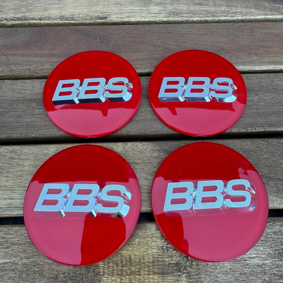 BBS RC 090 Center Cap Stickers 3d 70mm Set of 4 Red / Silver - Etsy