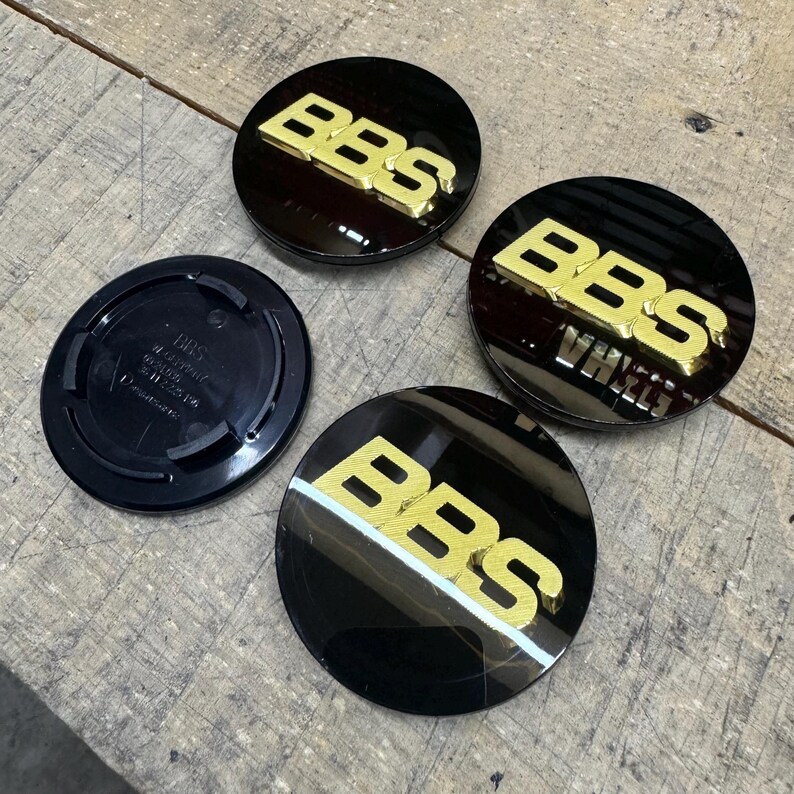 BBS RS LM Rz Center Caps Logos 70mm 09.24.030 Black Gold Set of 4 - Etsy