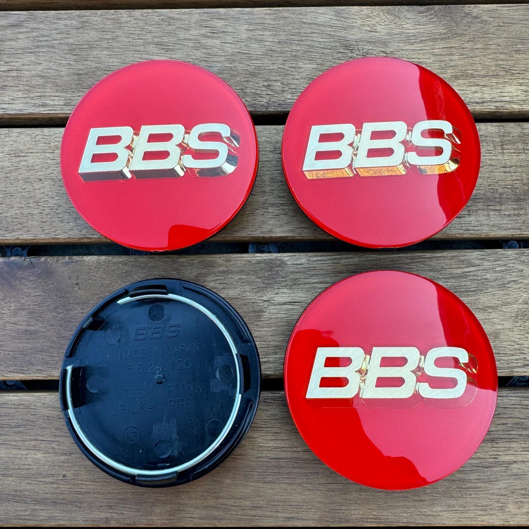 BBS Emblem Logo Red / Gold 70mm 3D 56.24.120 BBS Ch Lm Ch-r Ck Cs Cx Rx ...