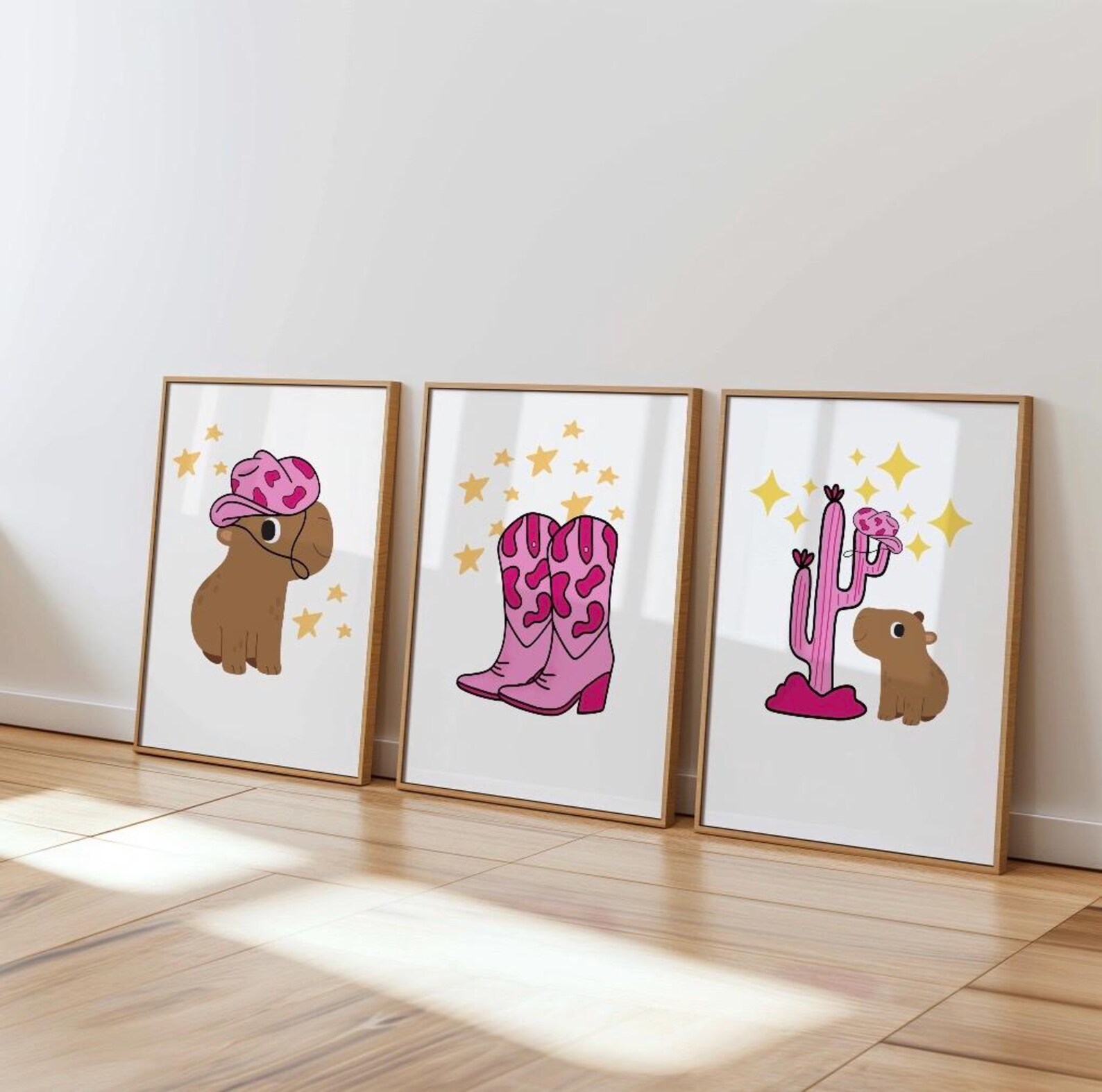 Capybara Wall Prints, Cowboy Wall Prints, Animal Wall Prints, Cowboy ...