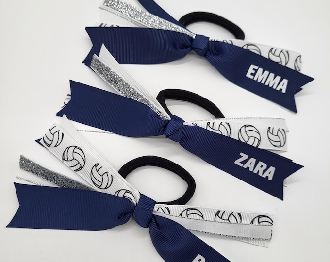 Volleyball Hair Ribbons, Volleyball Hair Ties, Volleyball Bows, Team ...