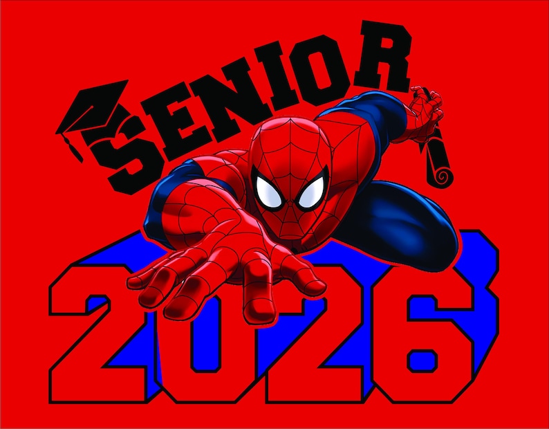 Graduation Spiderman 2026 Senior PNG Digital Download - Etsy