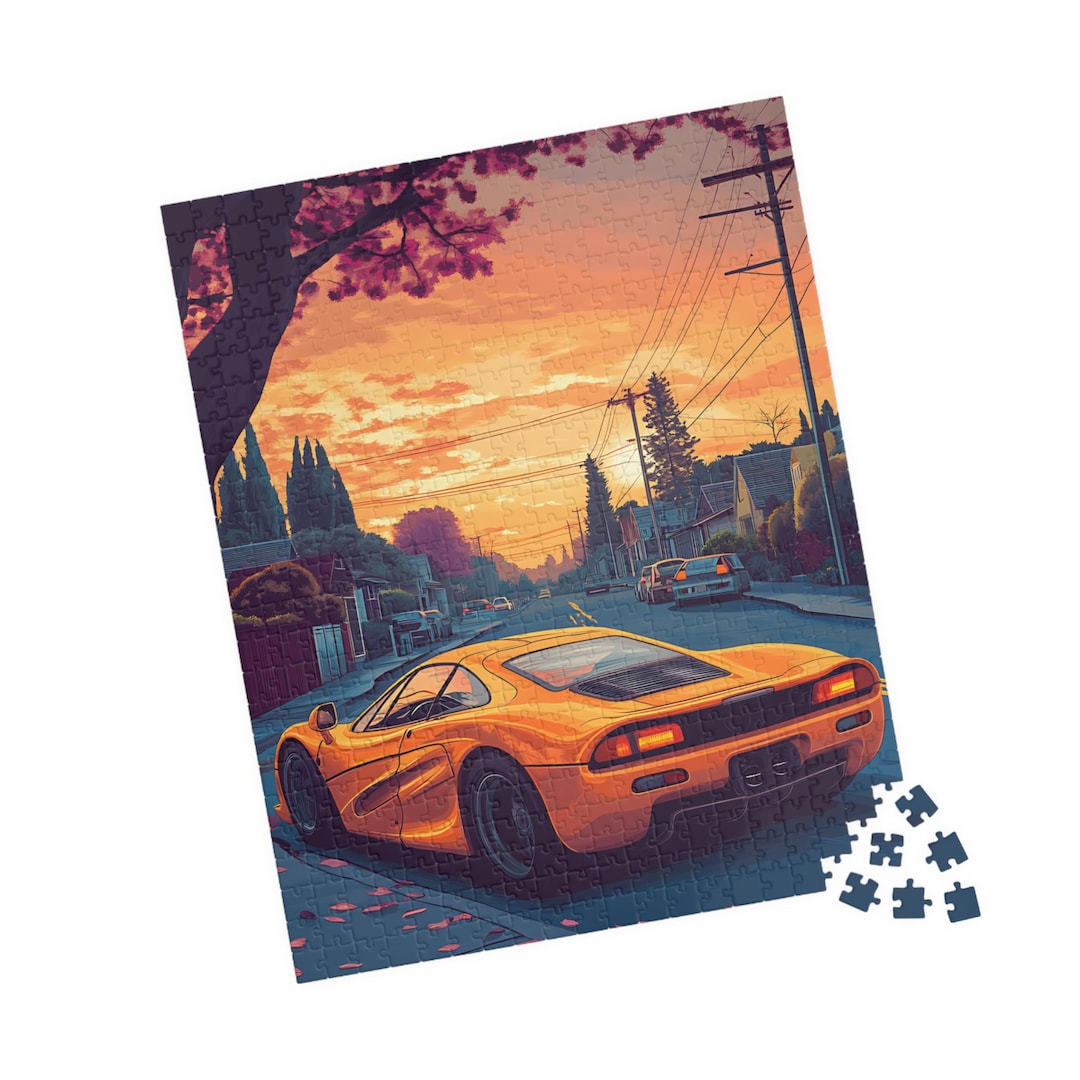 Mclaren F1 Puzzle - Luxury Sports Car in Neighborhood - Fun Puzzle for ...