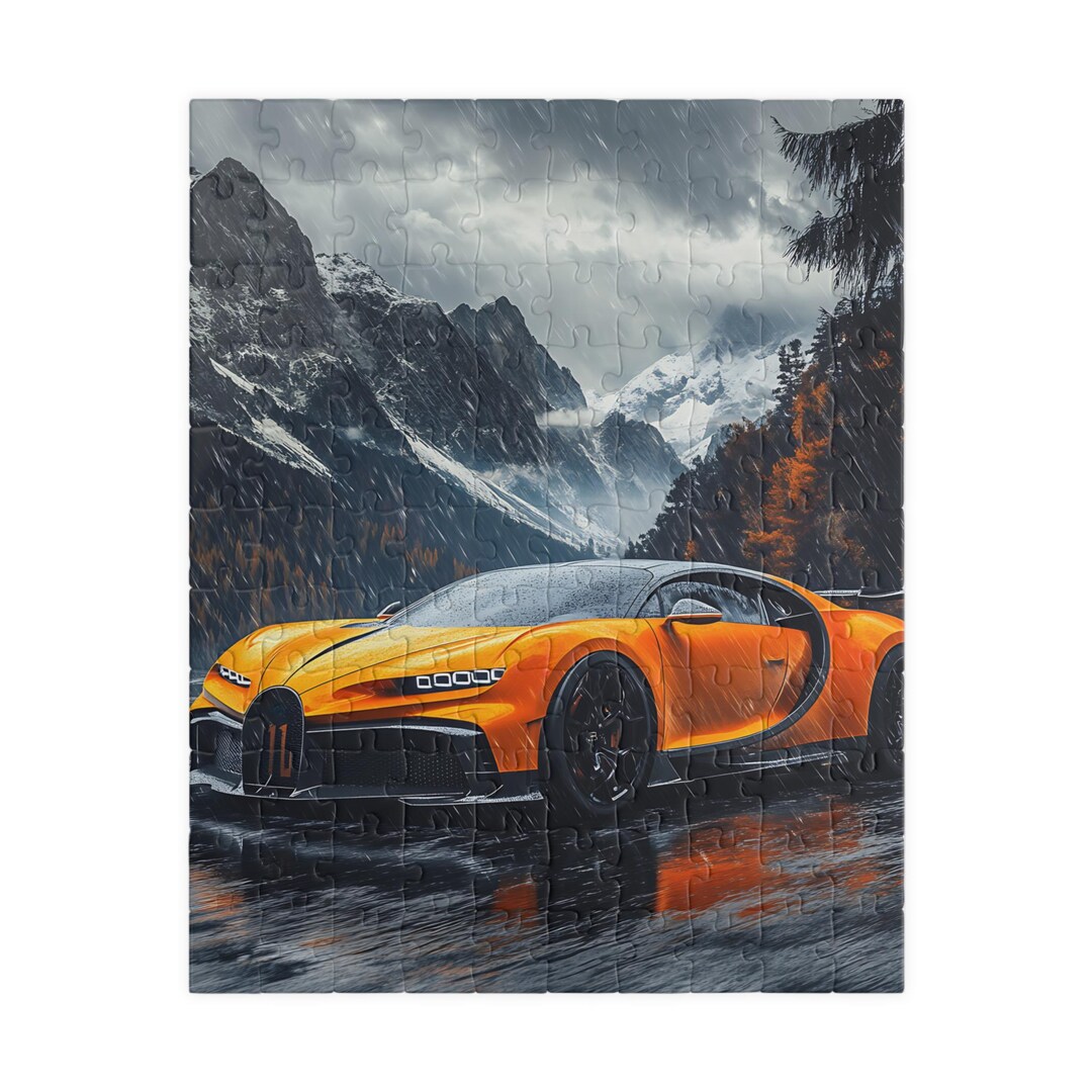 Bugatti Chiron Puzzle Super Hyper Car Puzzle Home Decor Car Gift Orange ...