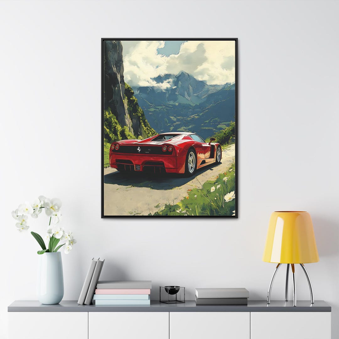 Ferrari Enzo Poster Wall Art - Automotive Car Poster Minimalistic Art ...