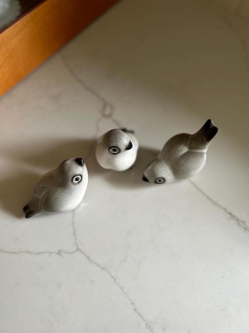 Vintage Howard Pierce Sparrows Figurines Set of 3 Bird Statues Knick ...