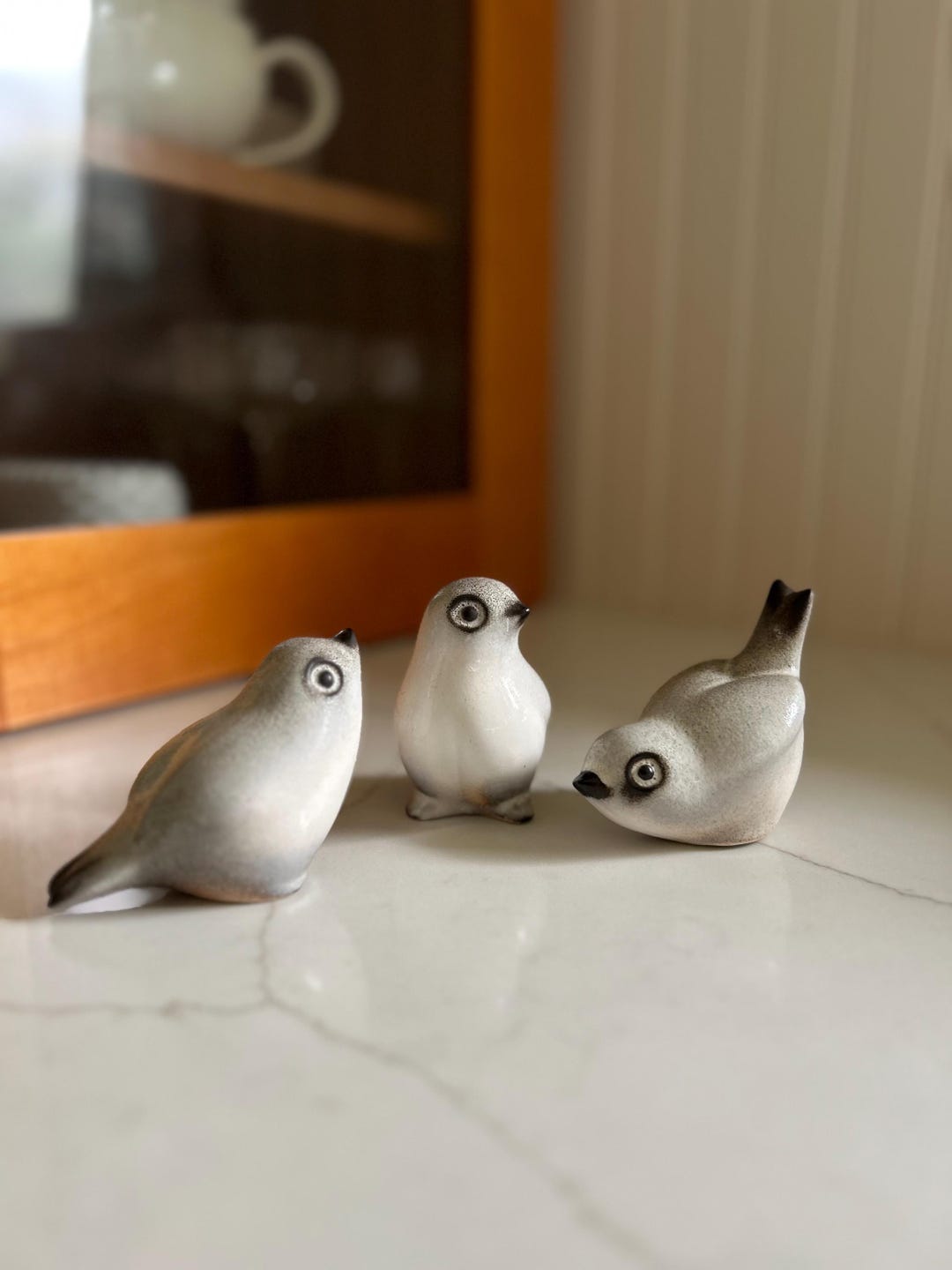 Vintage Howard Pierce Sparrows Figurines Set of 3 Bird Statues Knick ...