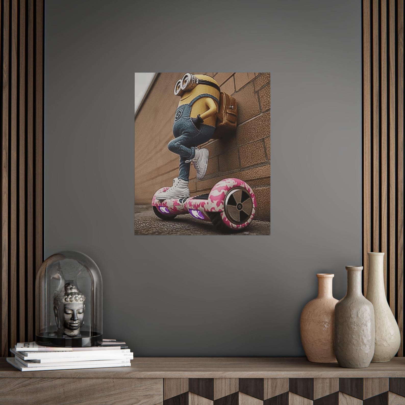 Nonchalant Minion on Segway Poster | Funny Meme Poster - Etsy