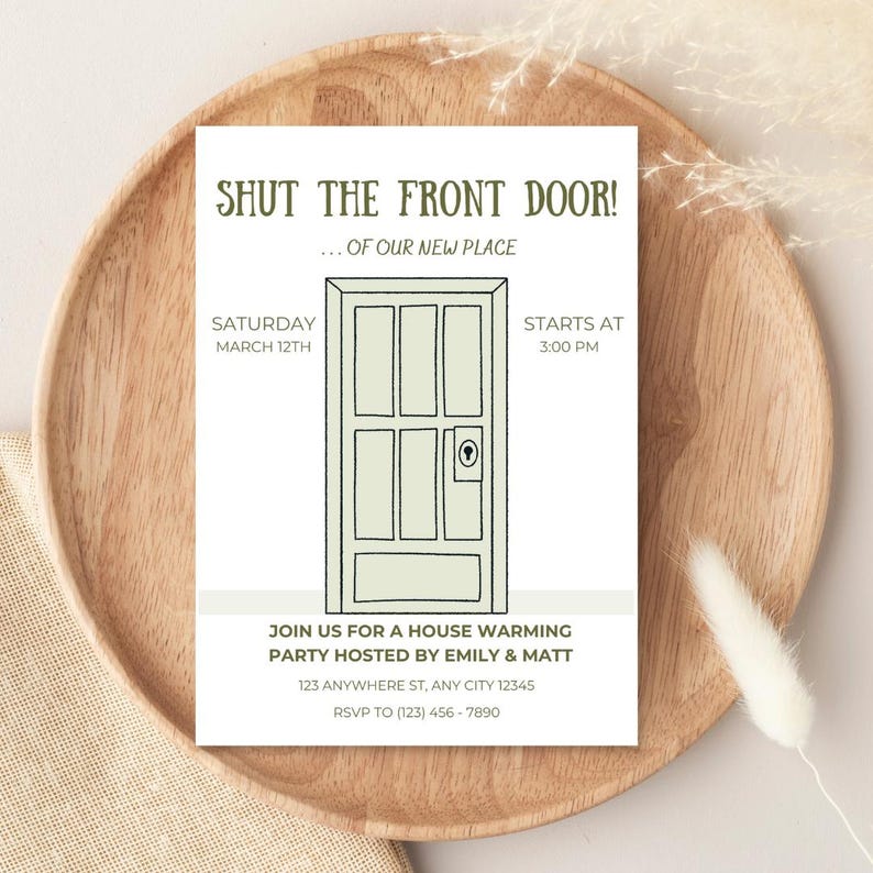 Editable House Warming Invitation, House Warming Party, New House, Shut ...