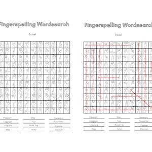ASL Sign Language Wordsearch Puzzles-24 Printable PDF Puzzles With ...
