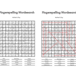 ASL Sign Language Wordsearch Puzzles-24 Printable PDF Puzzles With ...